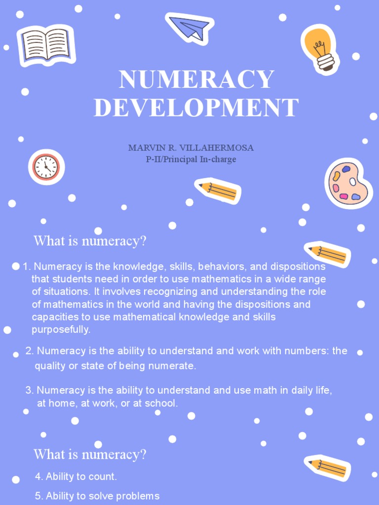 Role of Educators in Numeracy Development | PDF | Mathematics ...