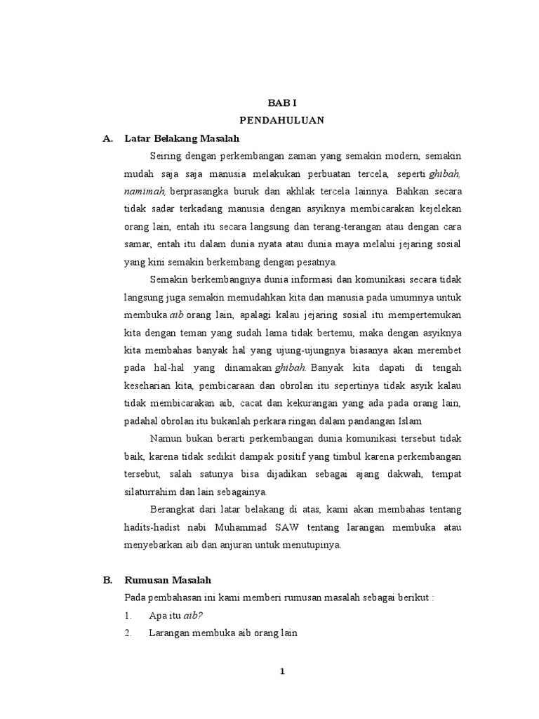 Makalah Menutup Aib | PDF