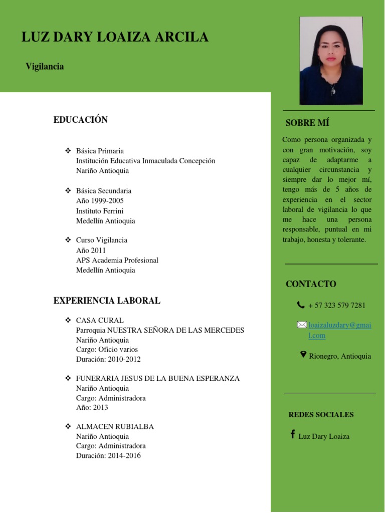 CV Luz Dary Loaiza | PDF