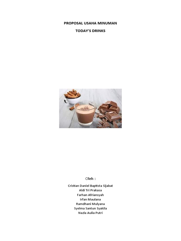 Proposal Usaha Minuman | PDF | Karier & Perkembangan | Bisnis