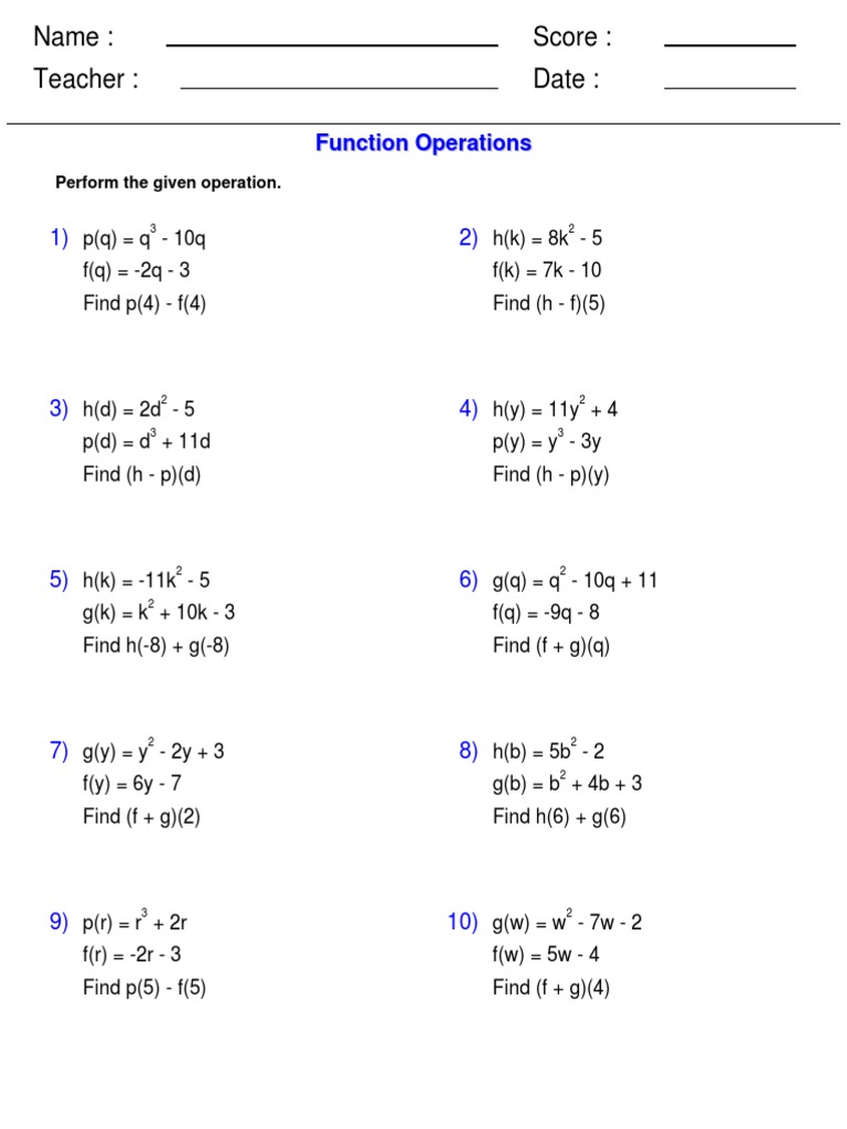Add And Subtract Functions Additional Pdf 4224