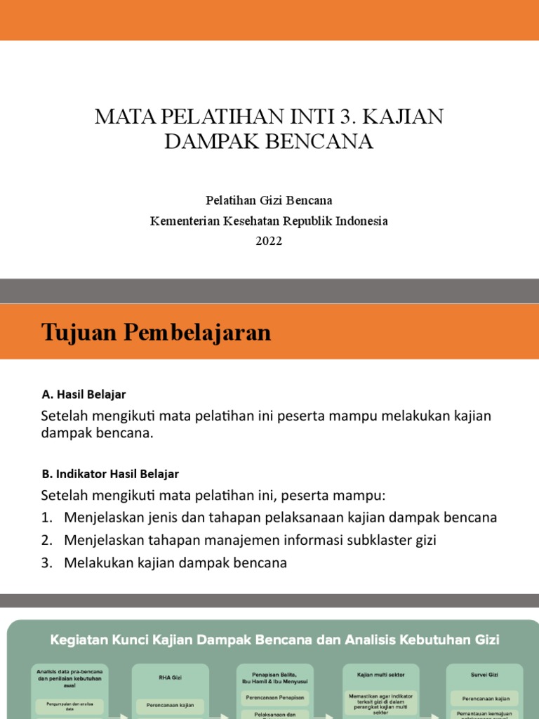 Modul Inti 3. Kajian Dampak Bencana | PDF