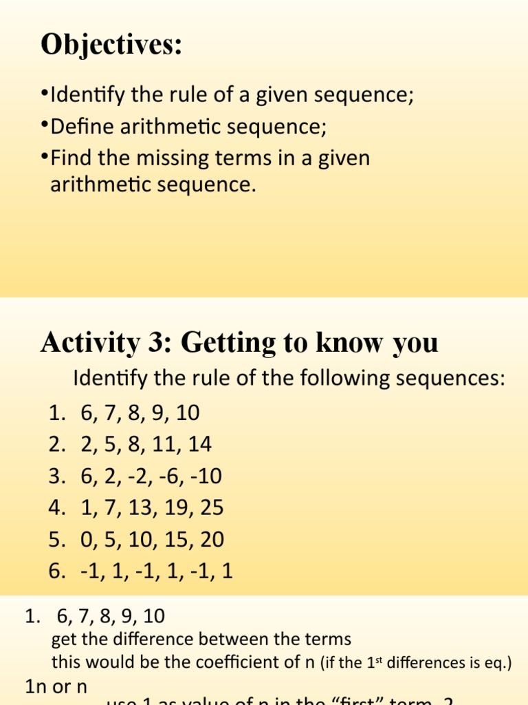 Arithmetic Sequence | PDF