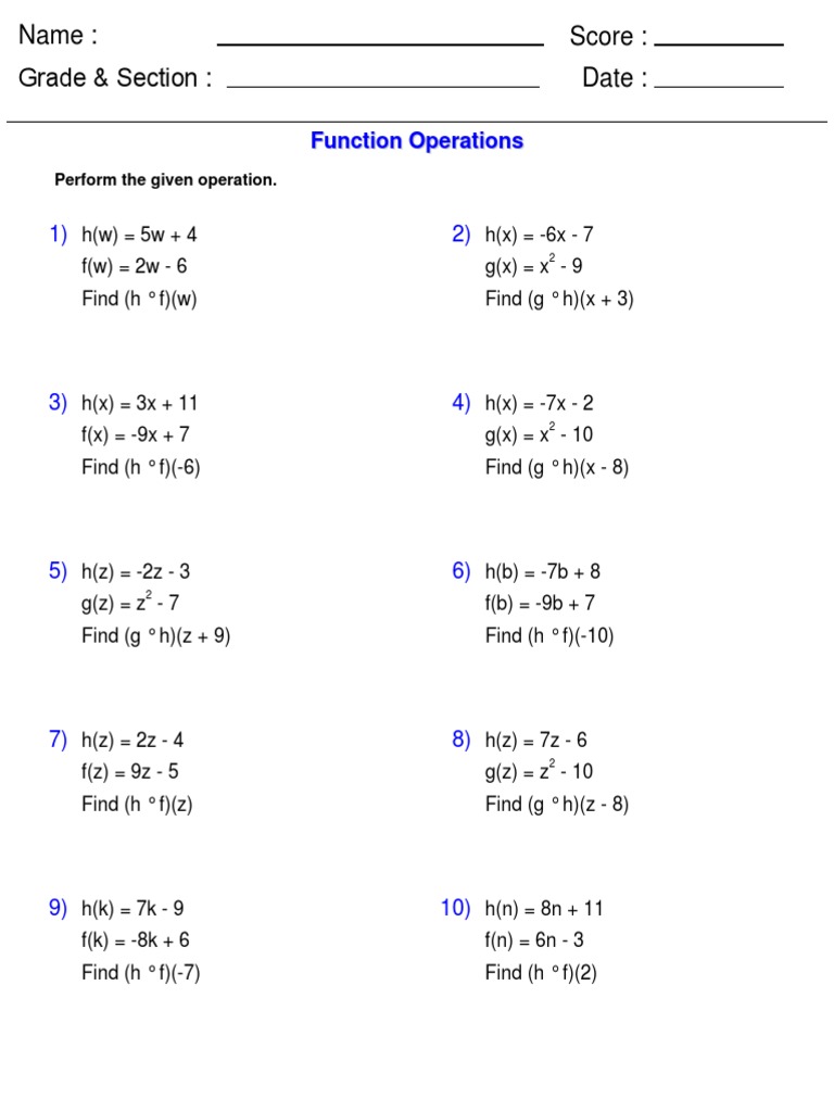 composition of functions | PDF
