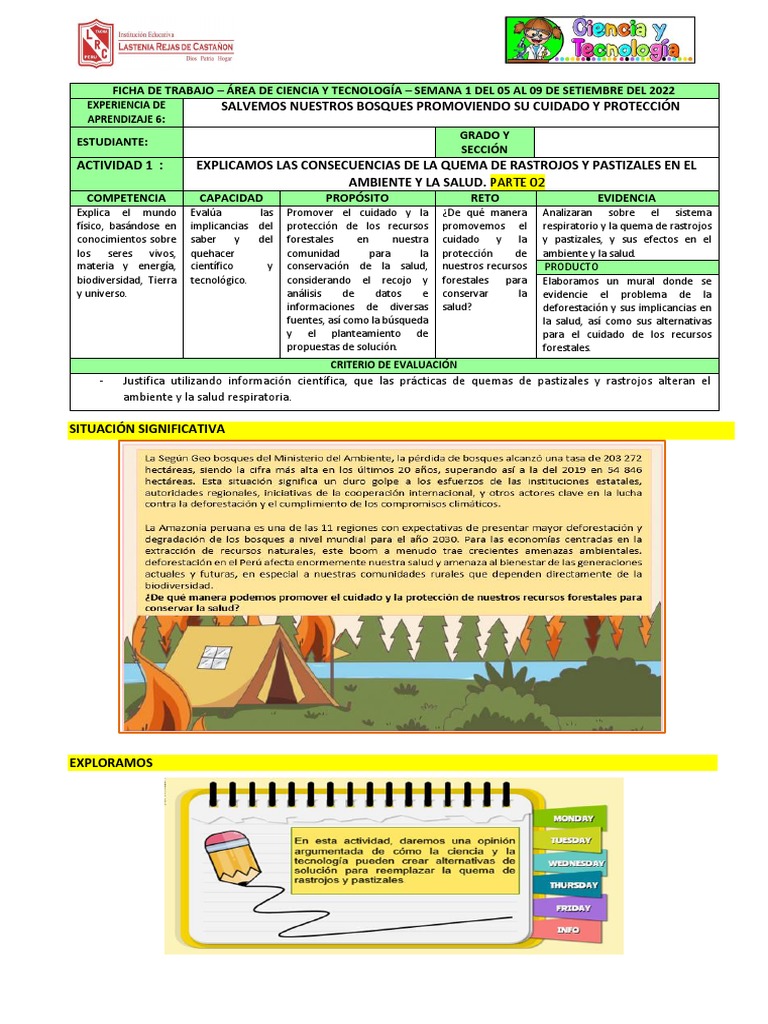 EDA 6 CT-1° y 2°-Act.1-Semana 1 Del 5 Al 9 de Setiembre (1) .Docx PARTE 2 | PDF | Asma | Carbón