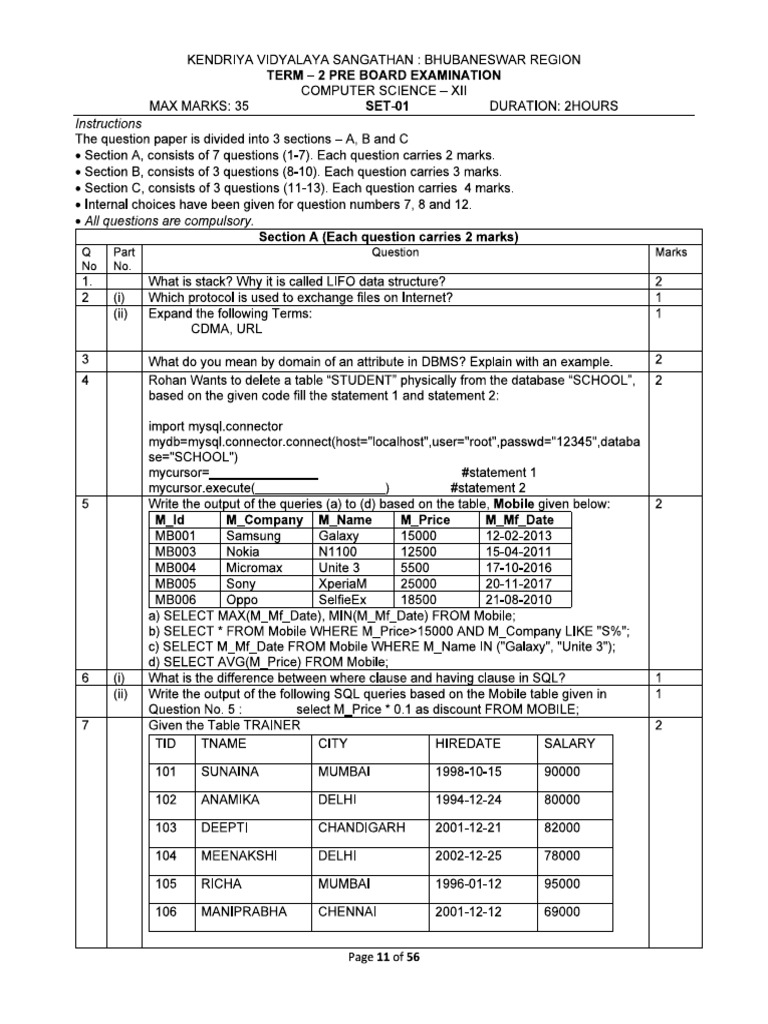 KVS Bhubaneswar Region | PDF