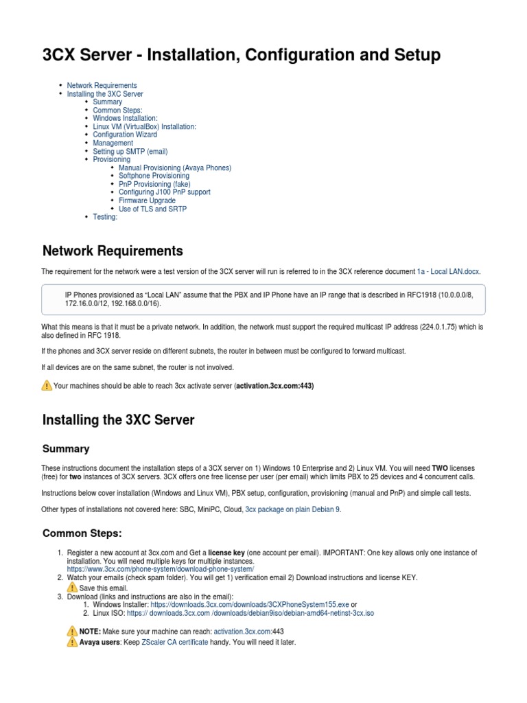 ENDPOINT 3CXServer-Installation, Configuration and Setup | Download Free PDF | Session ...