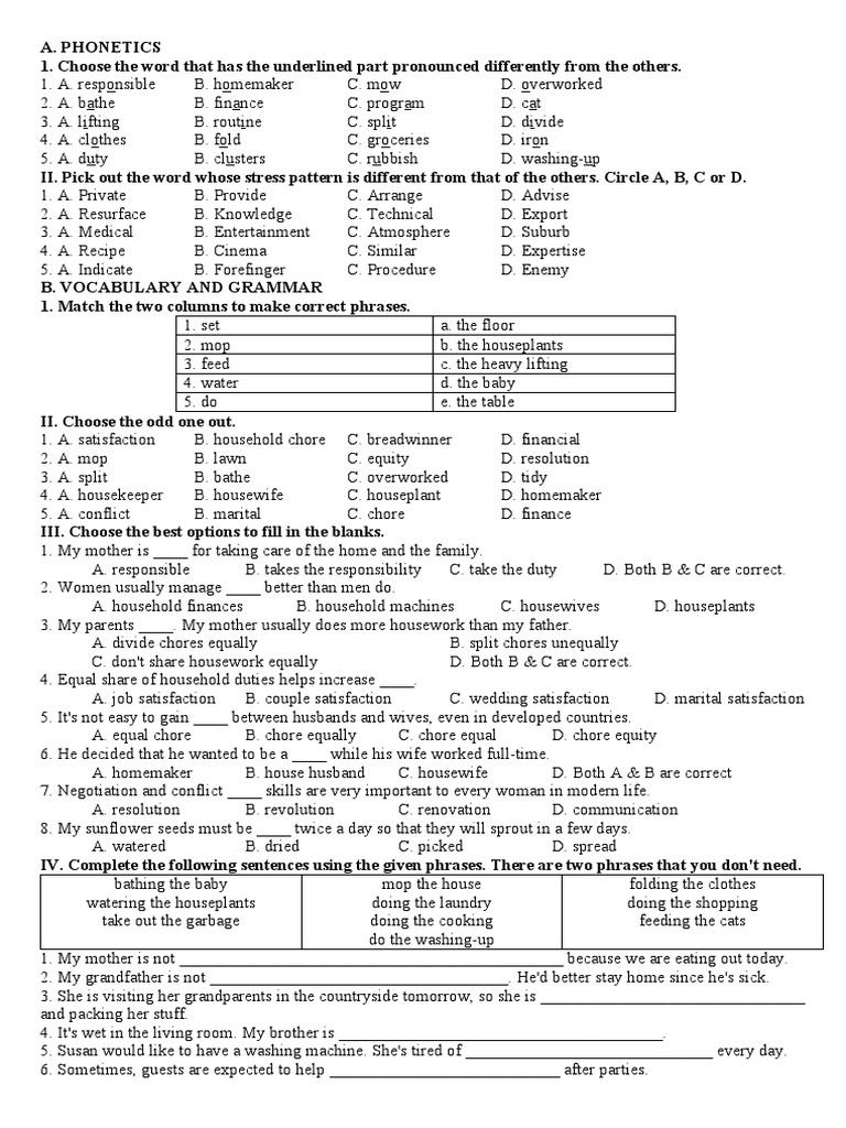 Grade 10 - Test 1 | PDF | Living Arrangements | Social Institutions
