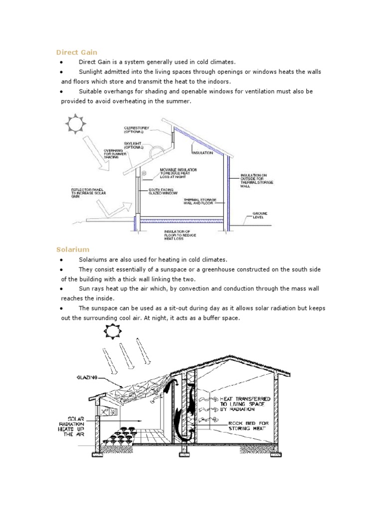 Direct Gain and solarium | PDF