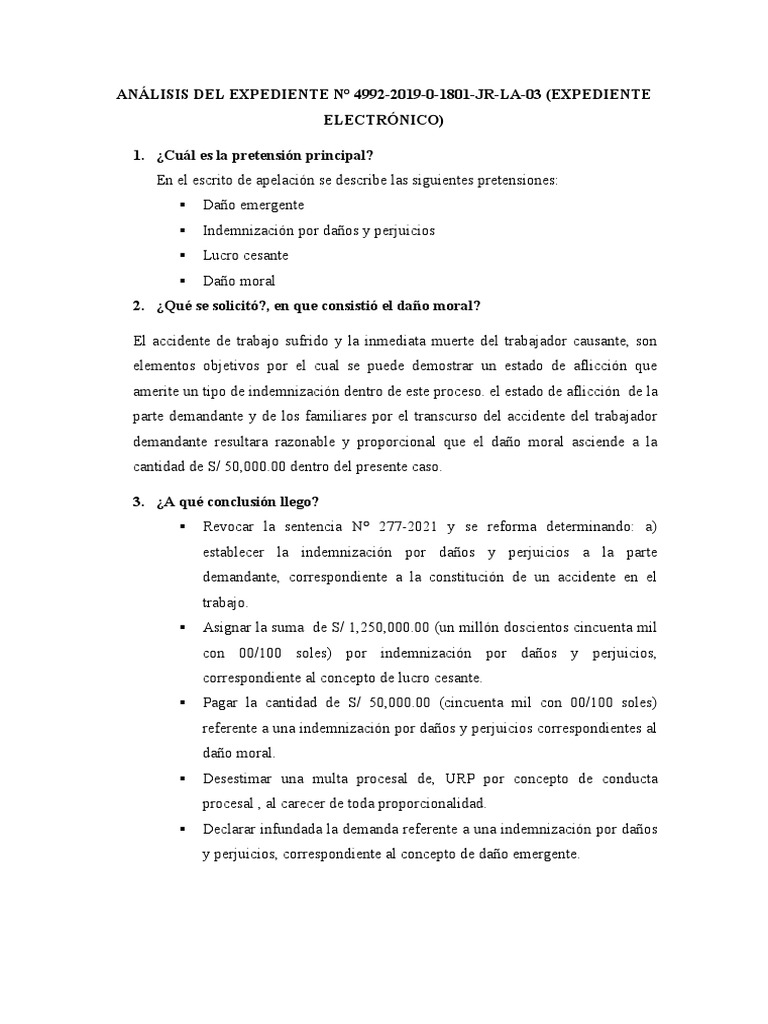 Análisis Del Expediente N 4992 | PDF