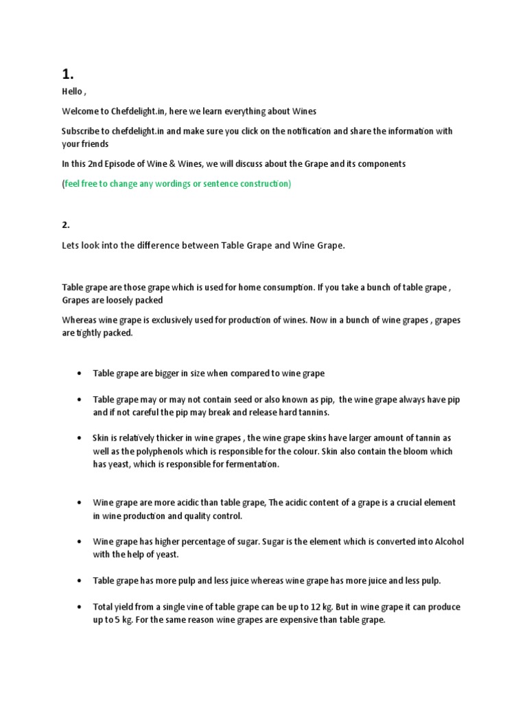 All About The Grapes | PDF | Grape | Phenolic Content In Wine