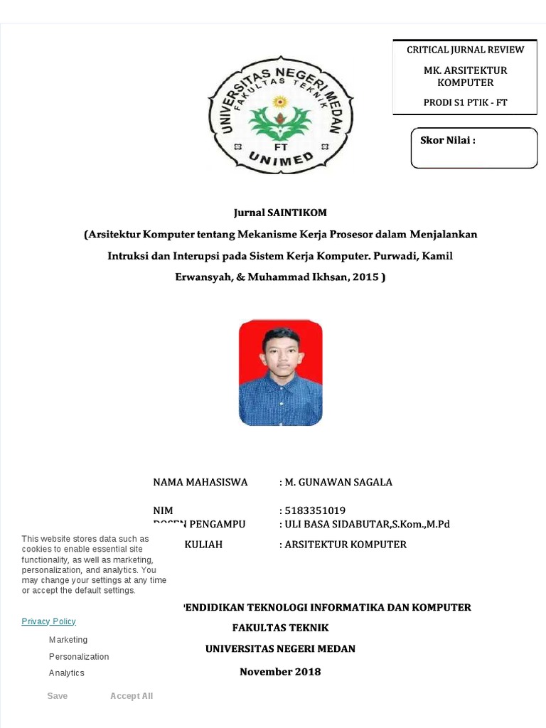 Pdf Cjr Arsitektur Komputer Compress Pdf Komputer