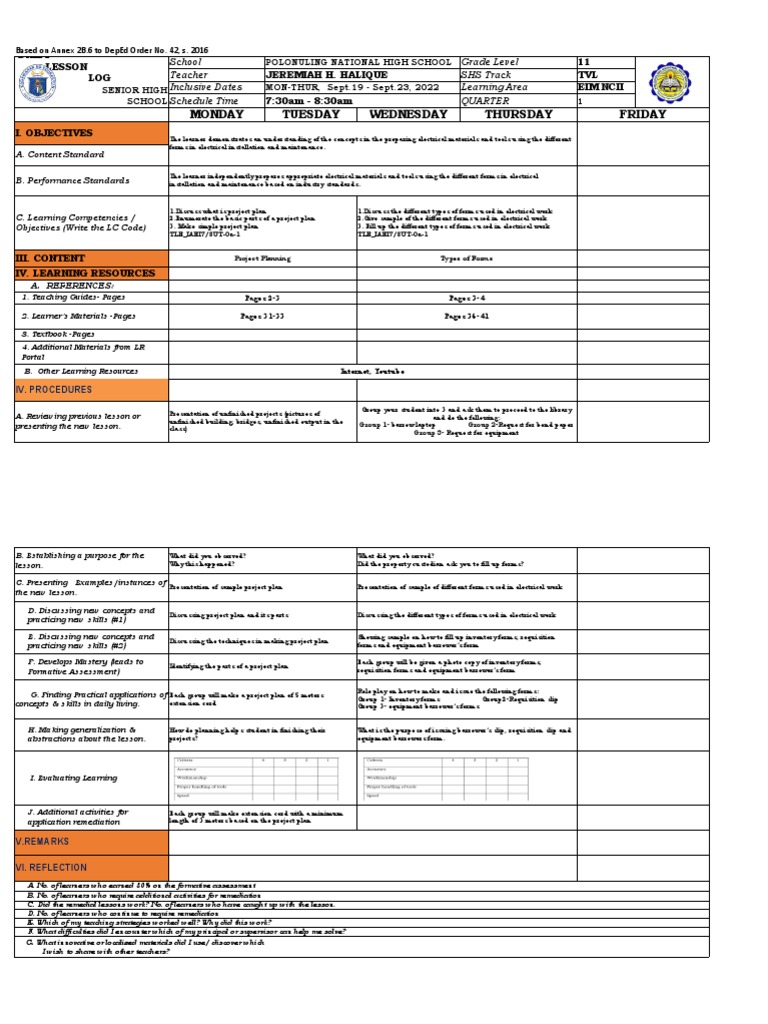 EIM DLL GRADE 11 WEEk 5 | PDF | Learning | Teaching