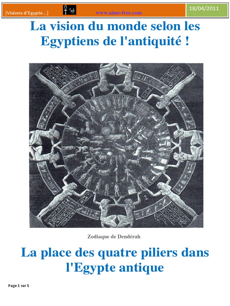 La Vision Du Monde Selon Les Egyptiens de L Antiquite | PDF