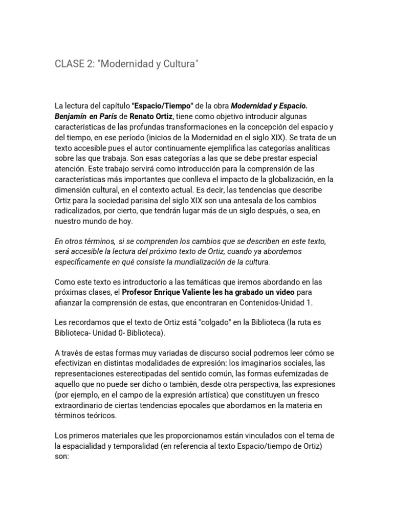 Modernidad y Transformaciones Culturales | PDF | Modernidad | Autor
