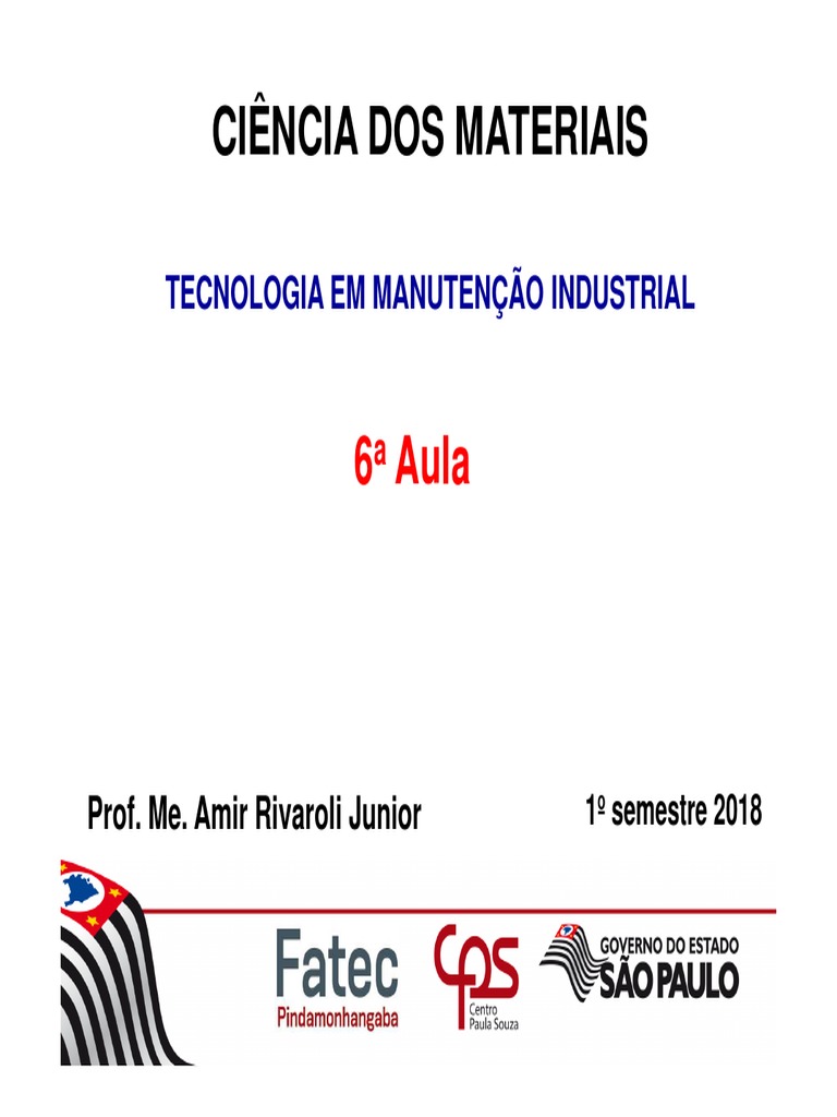 6a Aula Ciência Materiais Propriedades Dos Materiais M I Pdf