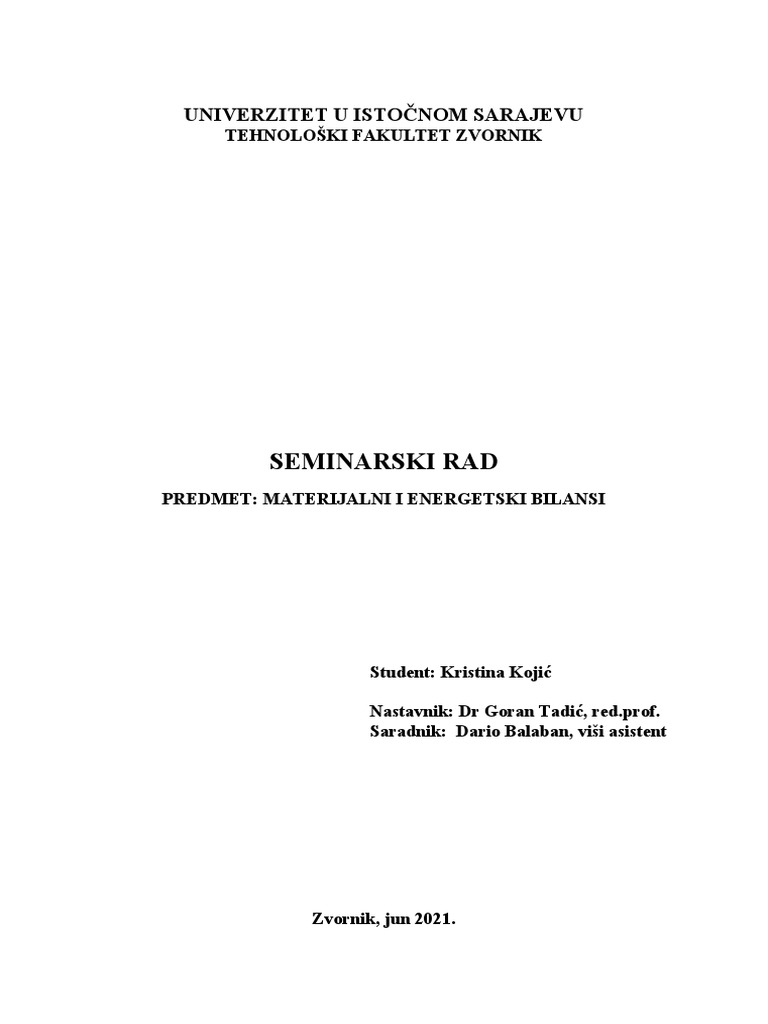 Kristina Kojic MiEB Seminarski | PDF
