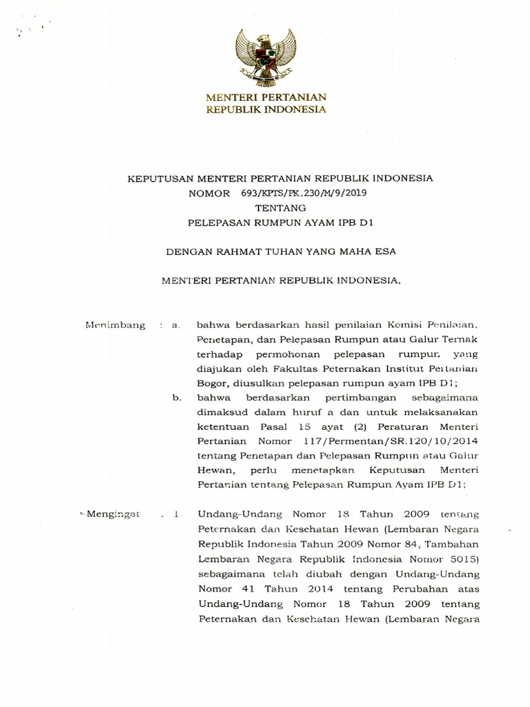 Rumpun Ayam IPB D1 | PDF