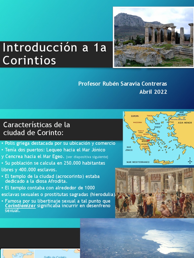 Introducción A 1a Corintios | PDF | Corinto antiguo | Pablo el apóstol
