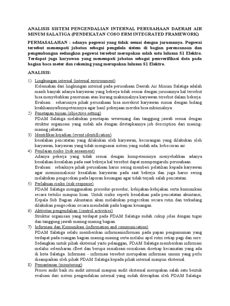 Analisis Audit Internal | PDF