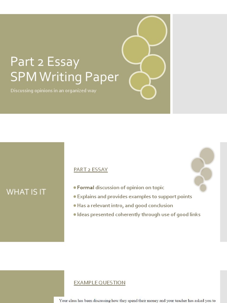 SPM Part 2 Essay | PDF | Essays | Pollution