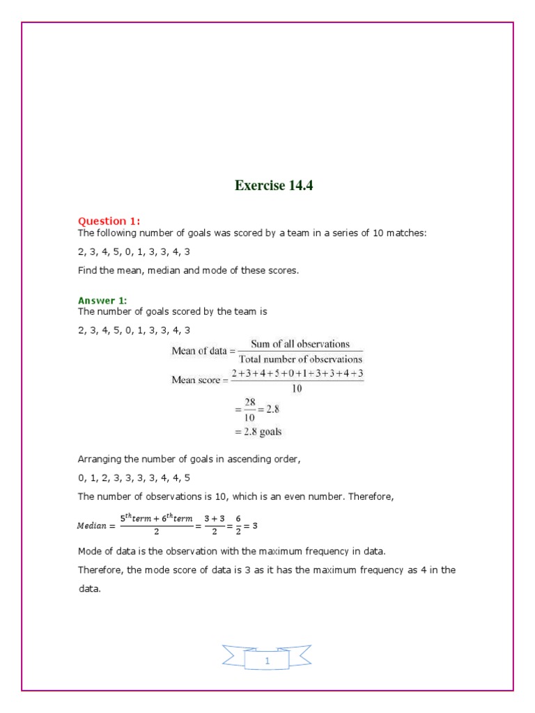 Calculating Mean, Median and Mode from Data Sets | PDF | Mode (Statistics) | Mean