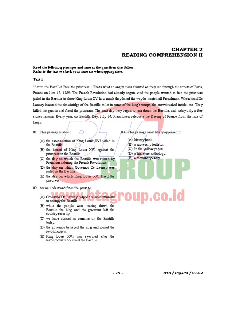 Bab 2 Eng Saintek-Reading Comprehension II Kelas Xii 2021-2022 | PDF ...