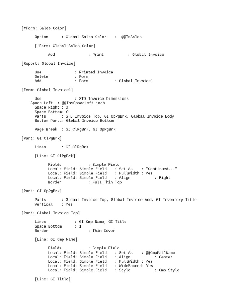 T9 Invoice Customization Format2.Tdl | PDF | Accounting | Business Documents