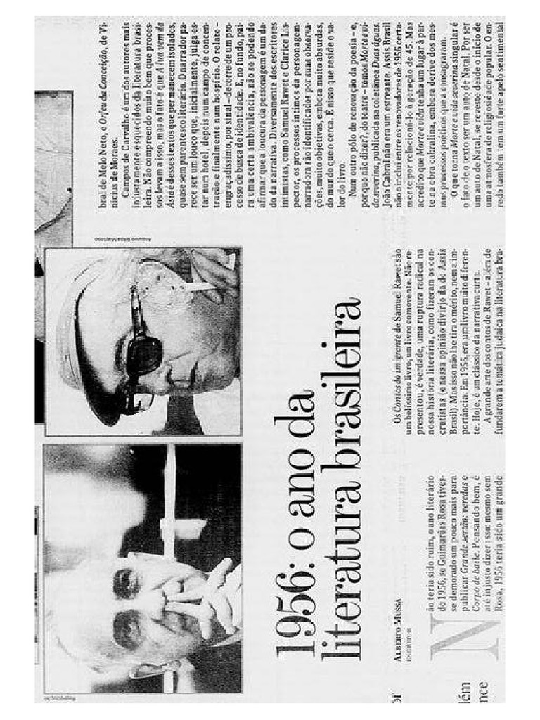 1956 - o Ano Da Literatura Brasileira (Alberto Mussa - Jornal Do Brasil ...