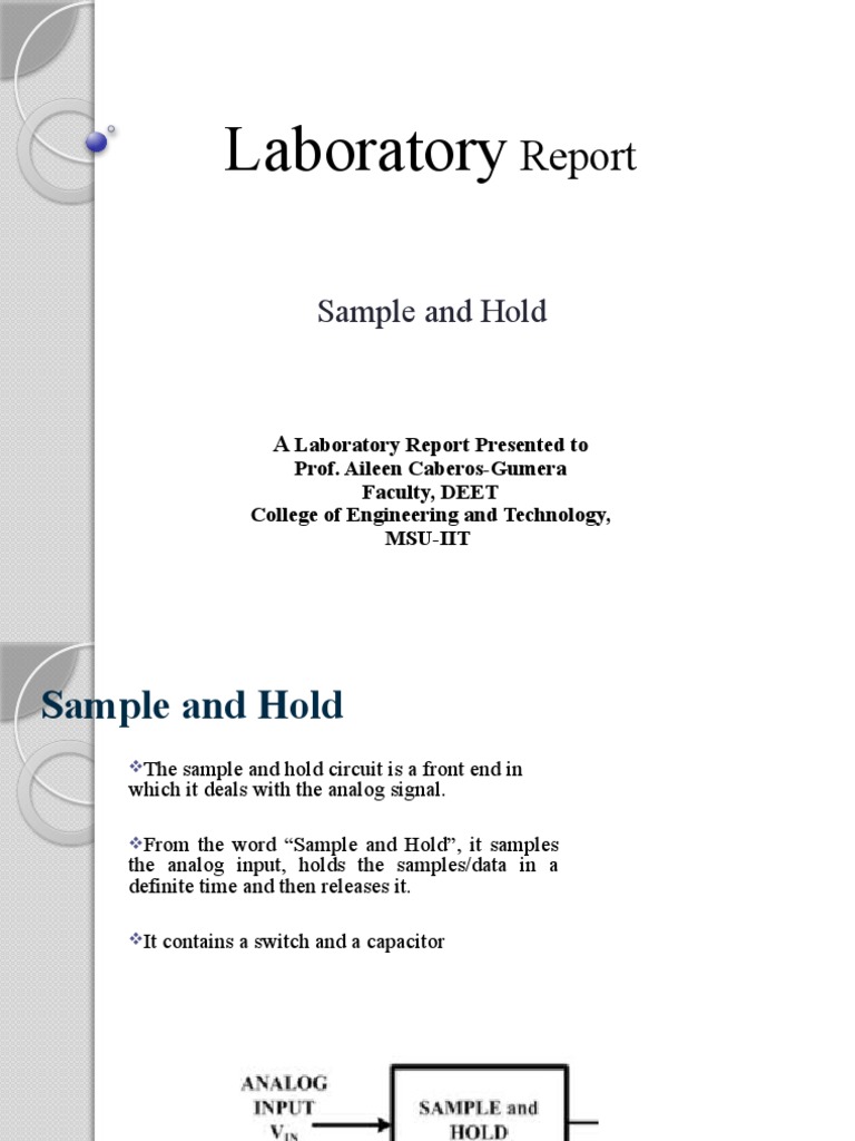 Lab Report: Sample and Hold Circuit | PDF