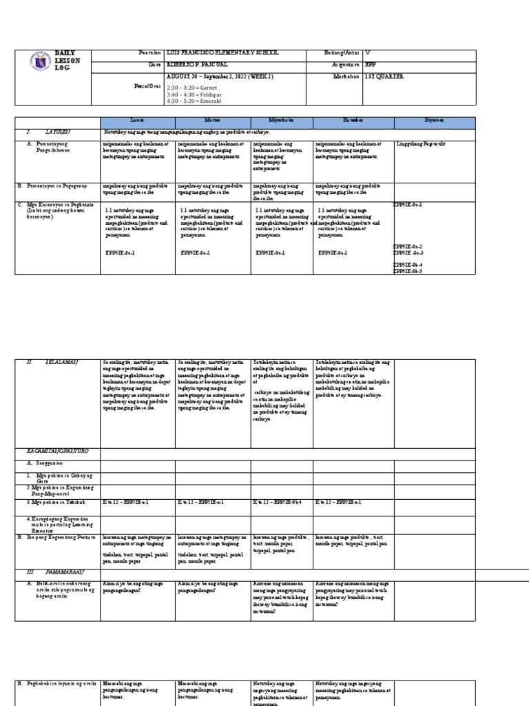 G5 DLL Q1 Week 2 Epp Ict | PDF