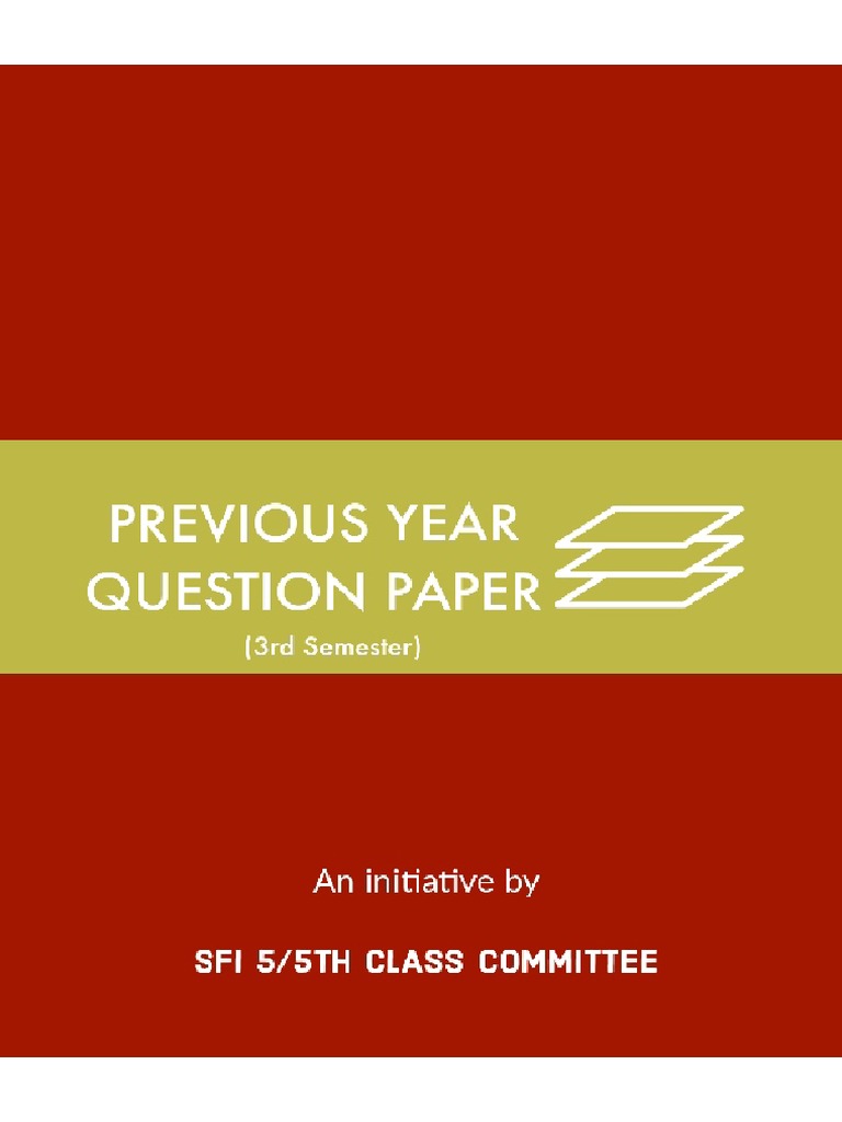 3rd Sem Previous Year QP | PDF | Jurisprudence | Precedent