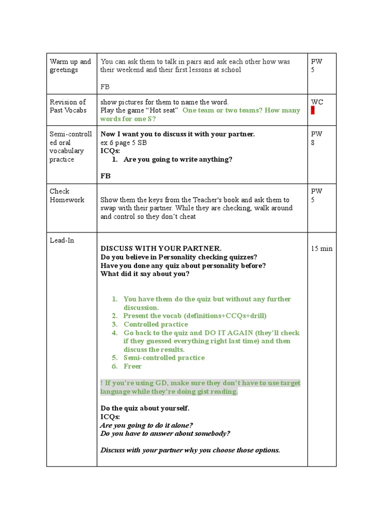Focus 3 Second Lesson | PDF | Cognitive Science | Linguistics