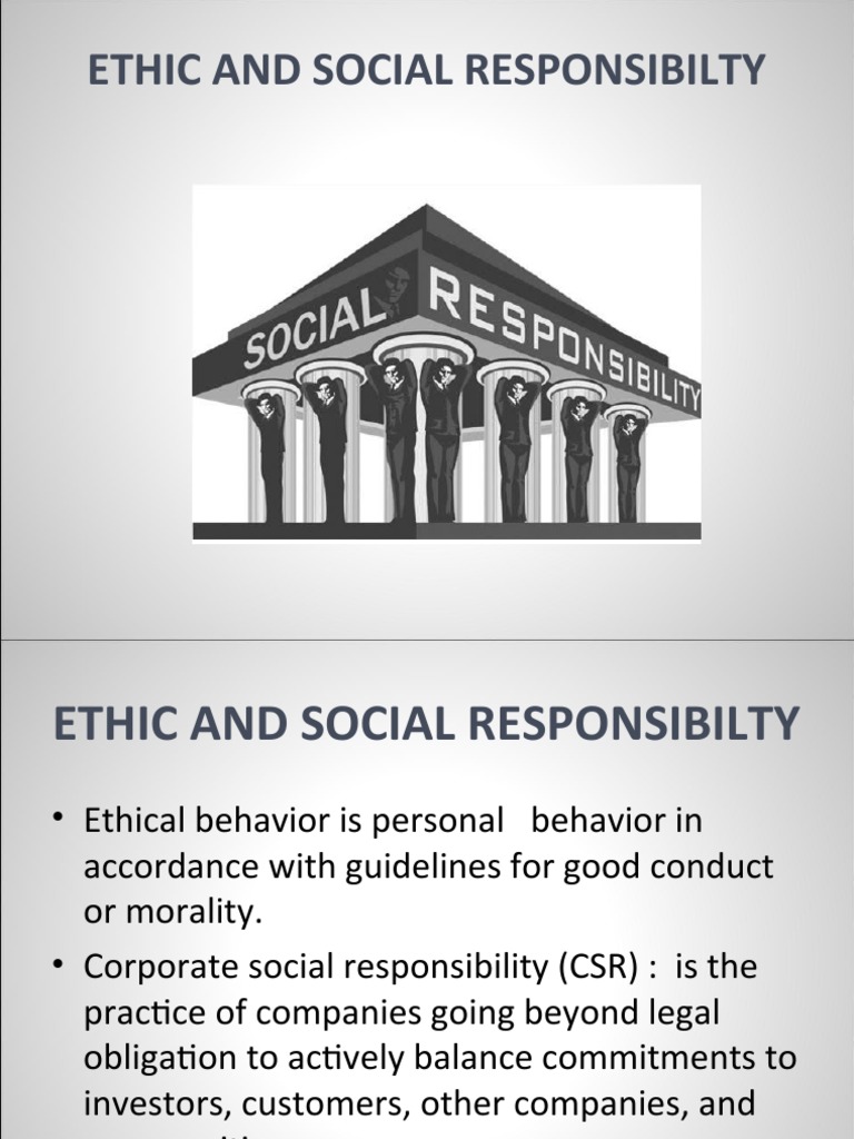 ETHICS AND SOCIAL RESPONSIBILITY Chap3 | PDF | Fair Trade | Corporate ...