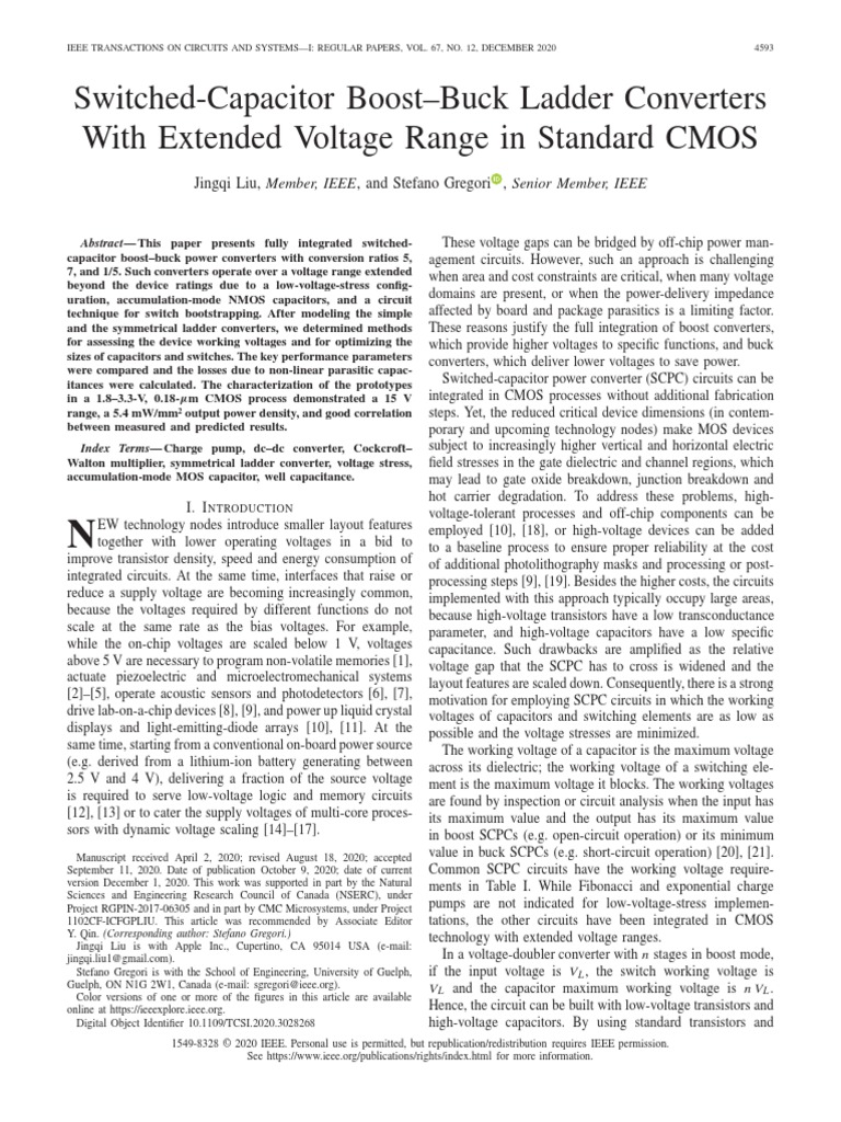 Switched-Capacitor Boost-Buck Ladder Converters With Extended Voltage Range in Standard CMOS ...