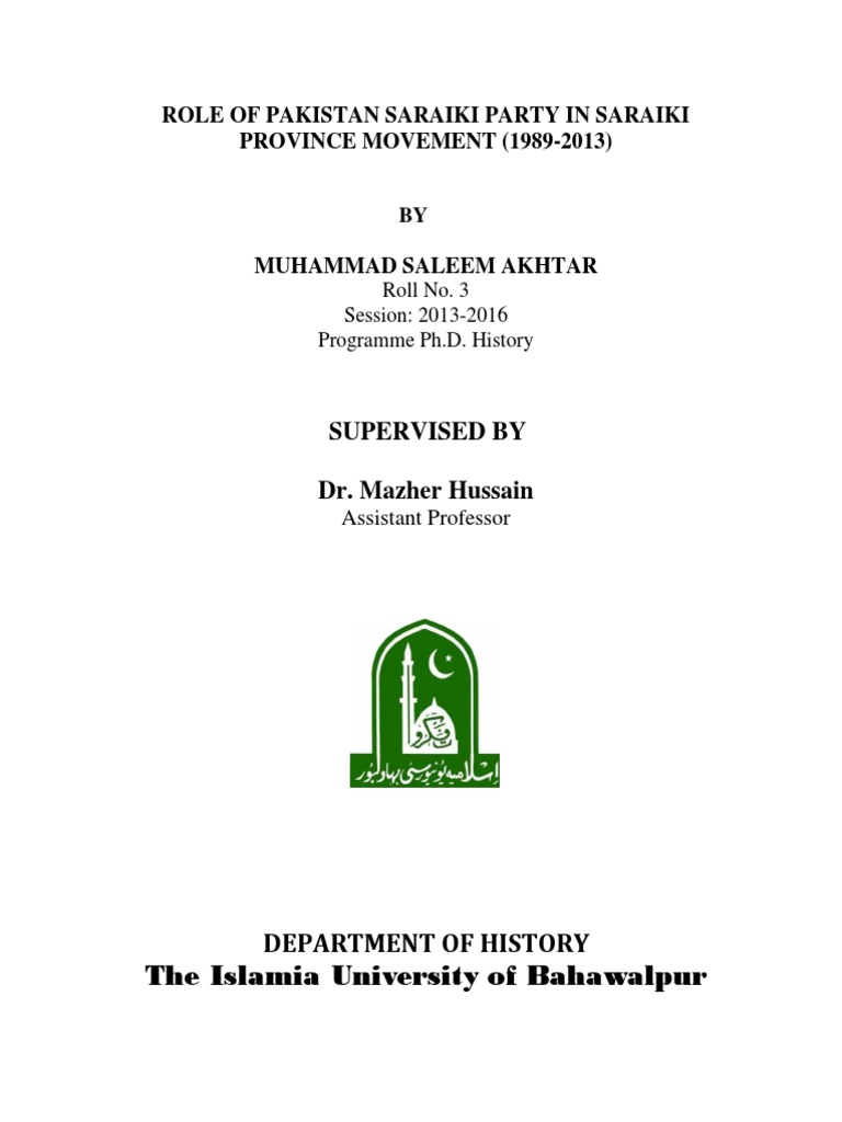 Muhammad Saleem Akhtar 2021 History IUB | PDF | Sindh | Pakistan Muhammad Saleem Akhtar 2021 History IUB | PDF | Sindh | Pakistan