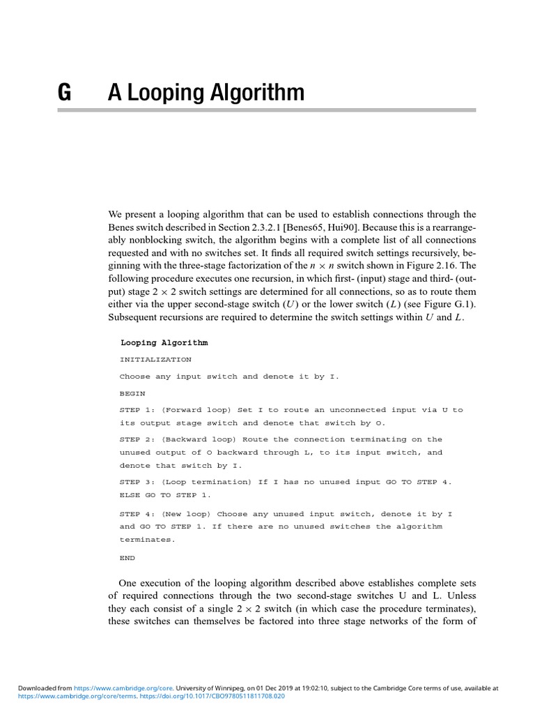 12 G A Looping Algorithm | PDF | Algorithms | Combinatorics