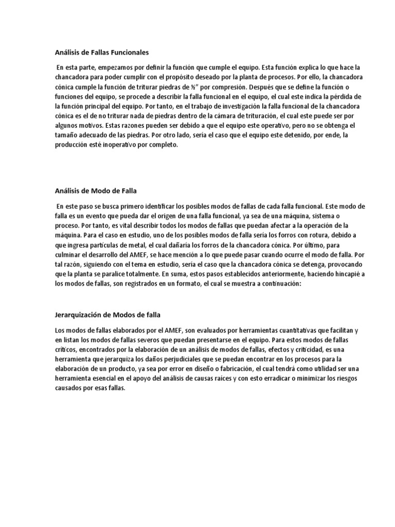 Análisis de Fallas Funcionales | PDF | Engranaje