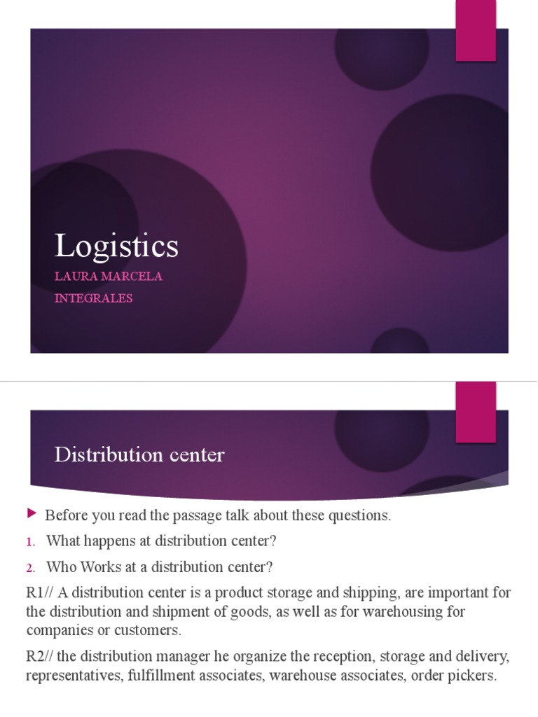 Logistics | PDF | Warehouse | Transport