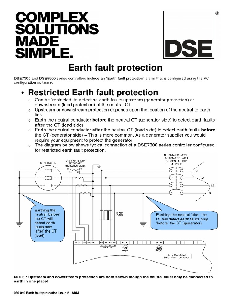 056-019 Earth Fault Protection | PDF | Power Engineering | Electrical Components