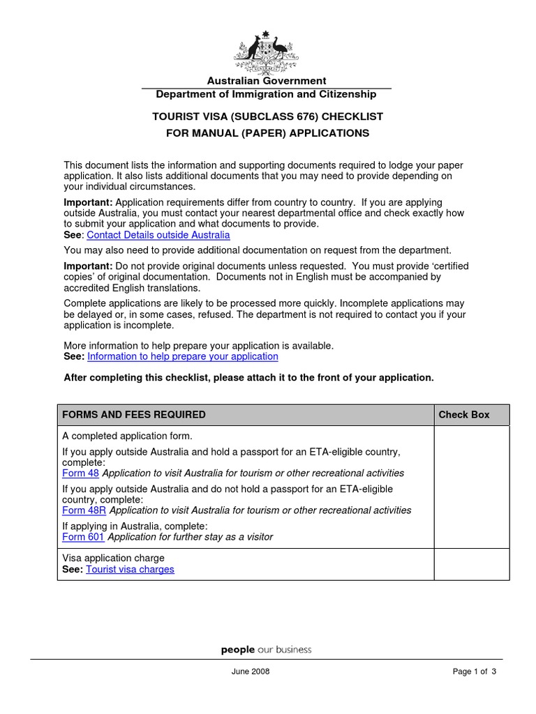 676-visa-checklist | PDF | Travel Visa | Passport
