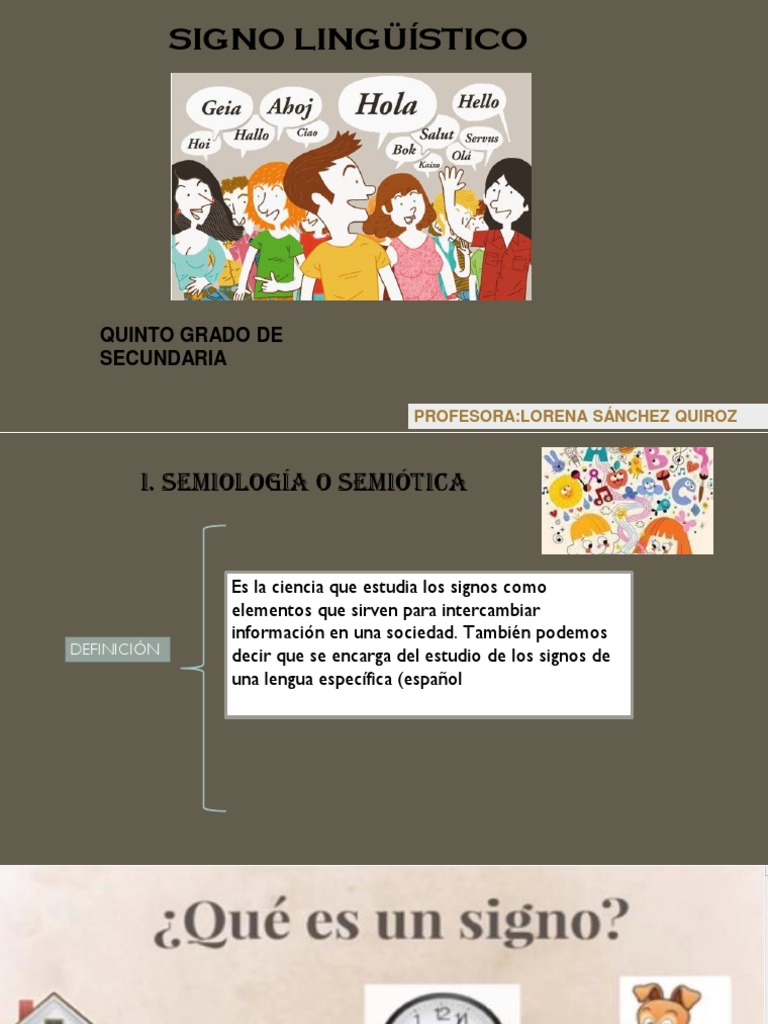 Signo Lingüístico: Definición y Ejemplos | PDF | Lingüística | Palabra