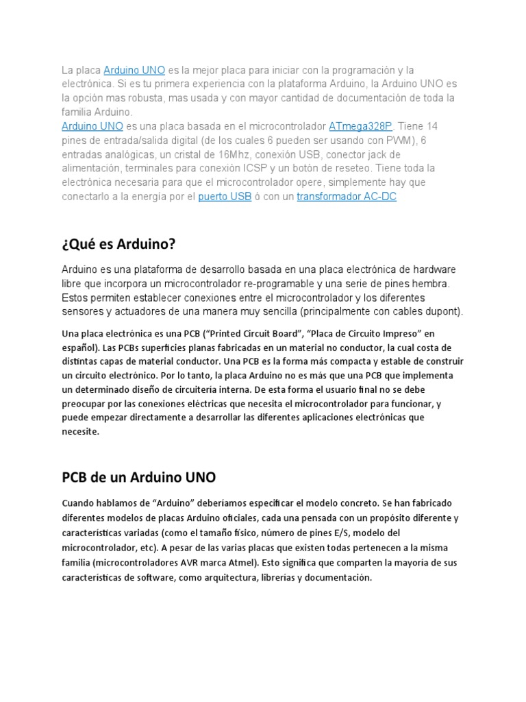 La Placa | PDF | Arduino | Placa de circuito impreso