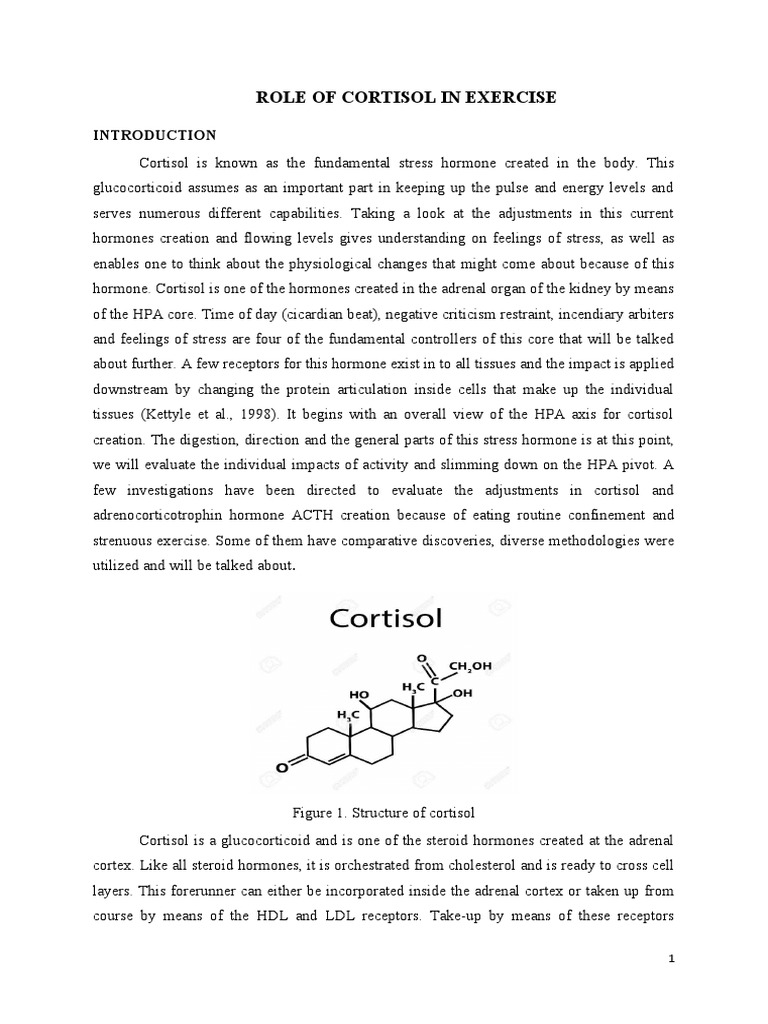 Cortisol's Impact on Exercise | PDF | Hypothalamic–Pituitary–Adrenal ...