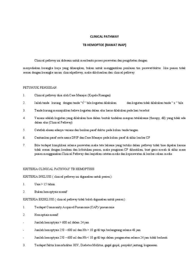 Clinical Pathway Pdf