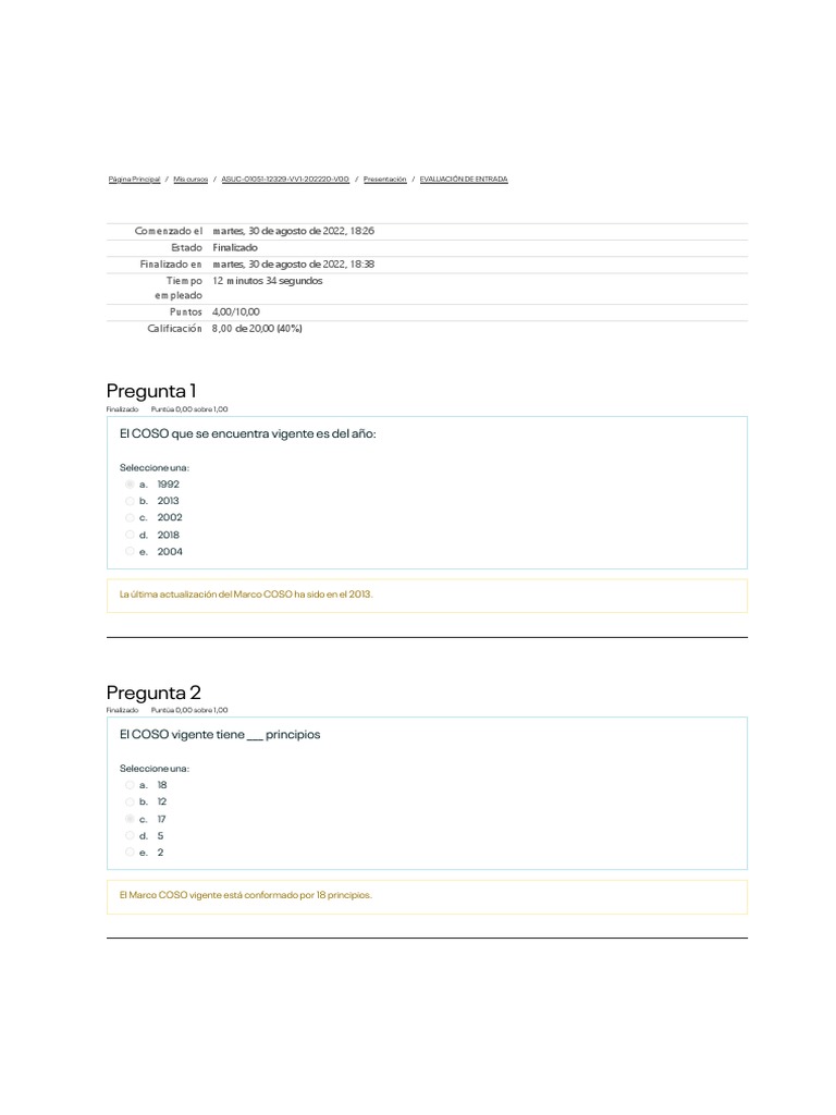Evaluación de Entrada Control Interno | PDF | Economias | Gobierno