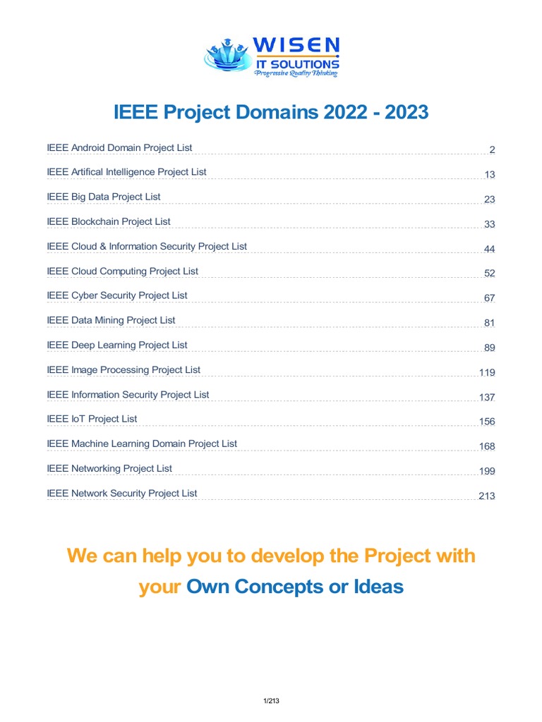 IEEE Project Titles 2022 V1 | PDF