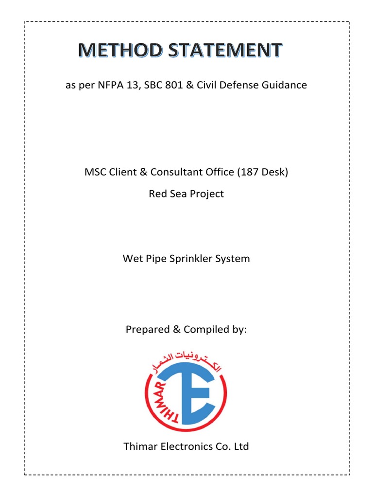Wet Pipe Sprinkler System Design and Installation for MSC Client ...