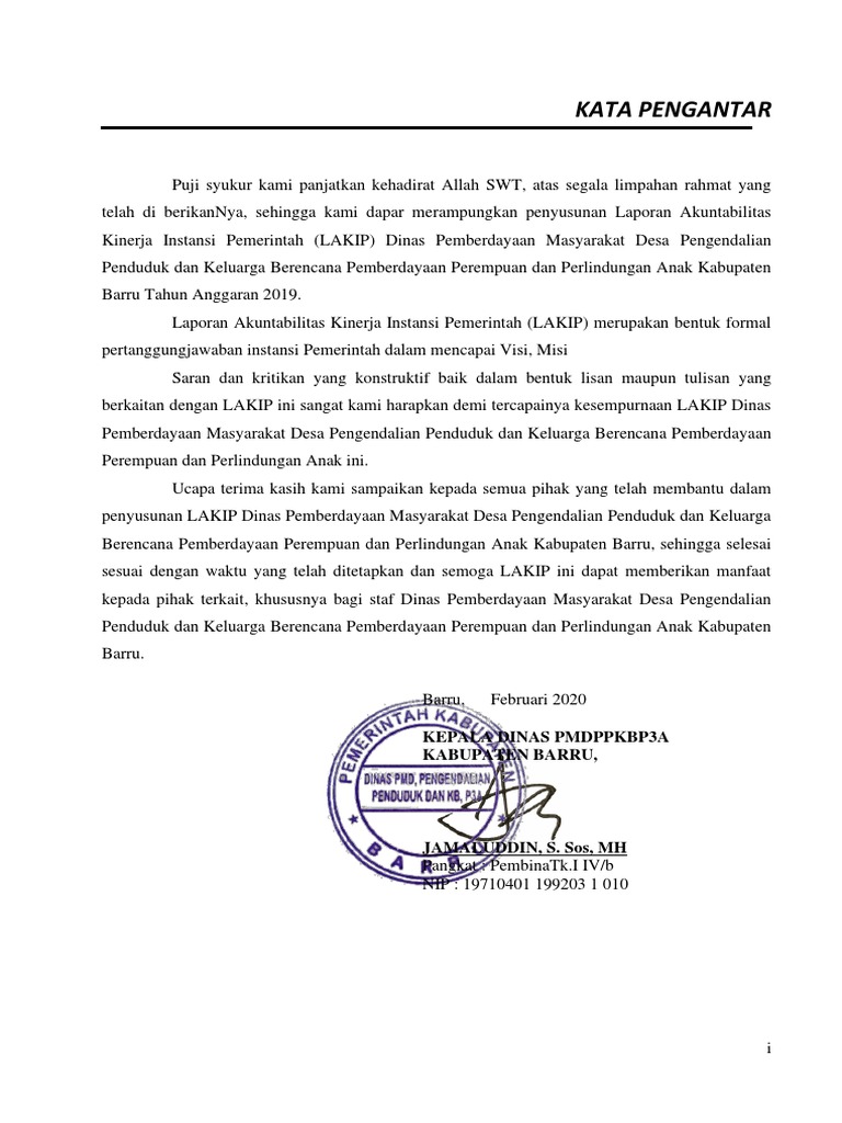 Lakip DPMD PPKB Pppa 2019 | PDF