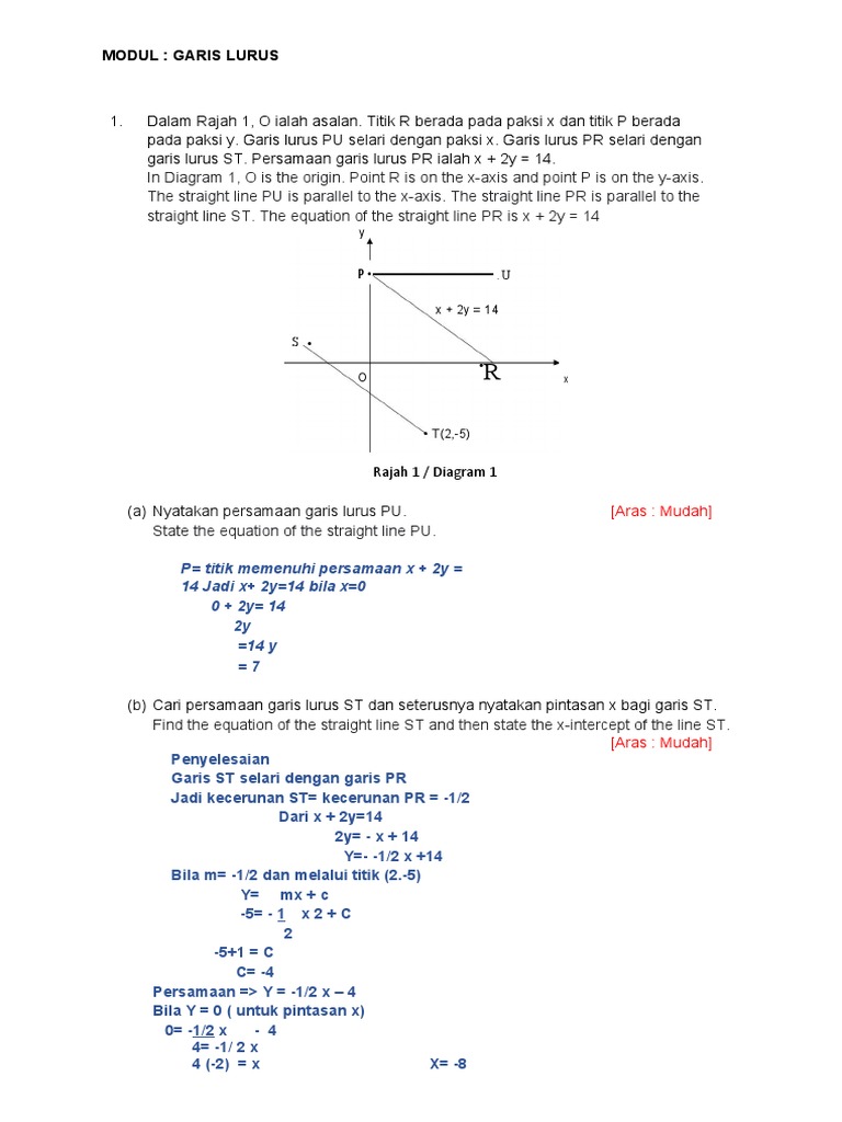 Skema Modul Garis Lurus | PDF